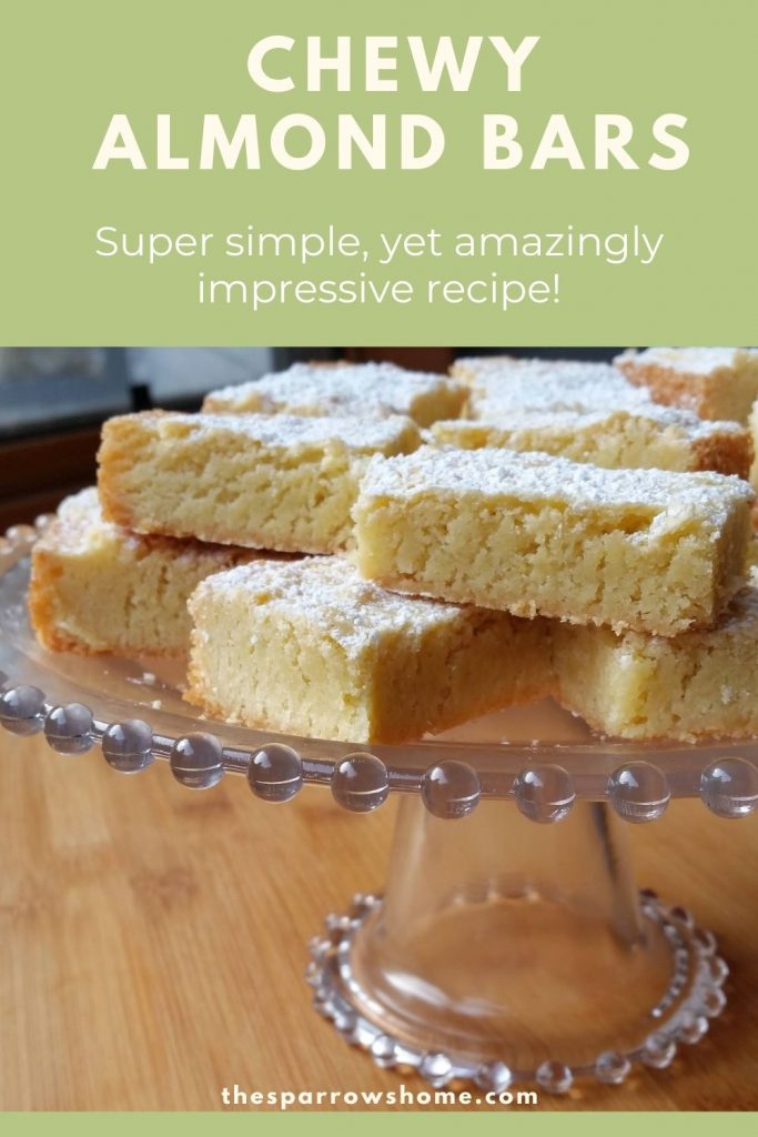 Chewy Almond Bars - The Sparrow's Home