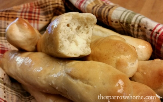 Quick Chewy Breadsticks - The Sparrow's Home