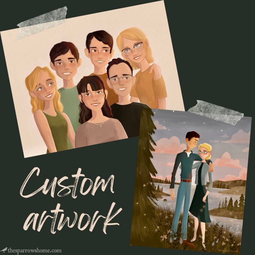 This custom art makes unique family portraits and beautifully personal ...